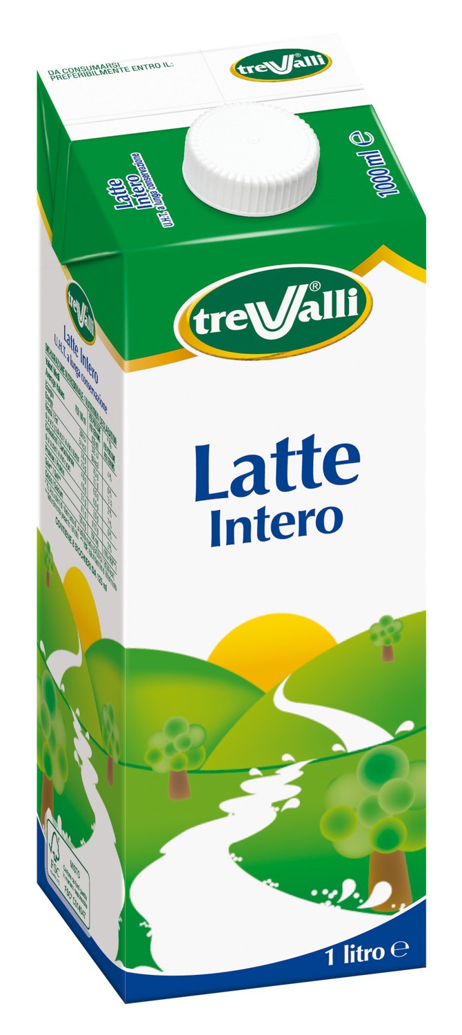 Latte intero "TreValli" intero edge UHT da lt. 1 - Paolini Food